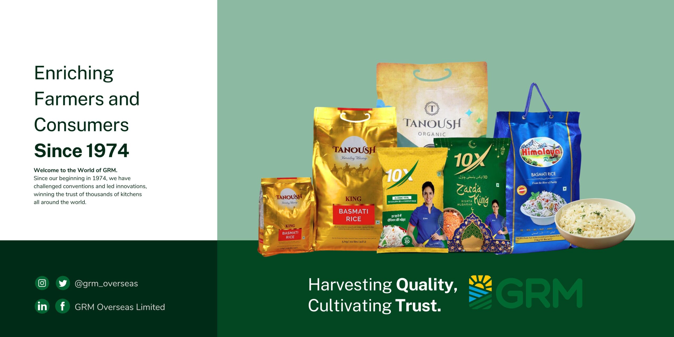 Top Basmati Rice Exporters In India | 10x Brand Basmati Rice by GRM